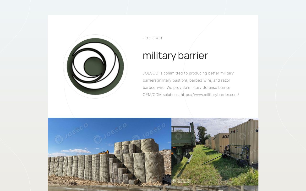 JOESCO Military Barrier System, military defense barrier, barbed wire ...